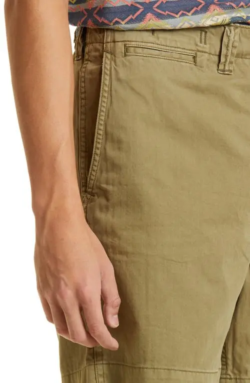 Double Rl Herringbone Cotton Twill Field Shorts - Faded Olive